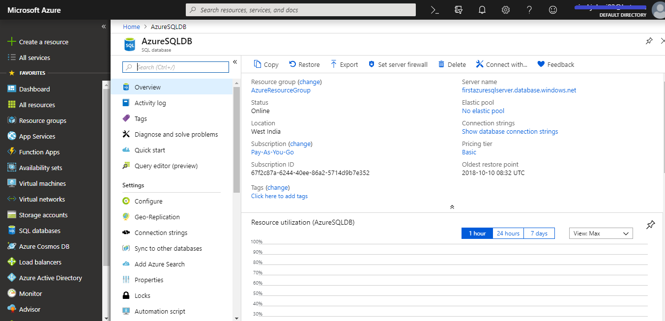 Azure Creating An Azure Sql Database Codeproject