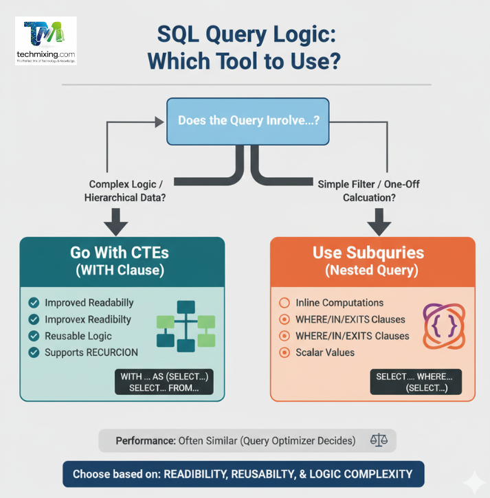 Difference Between CTE and Subqueries in SQL: A Complete Guide for ...